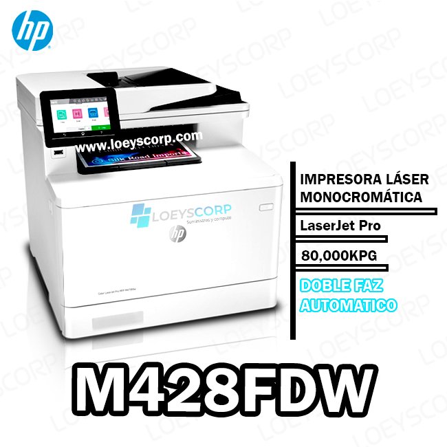 IMPRESORA HP M428FDW MULTIFUNCIONAL MONOCROMATICA ORIGINAL - LOEYSCORP PERU